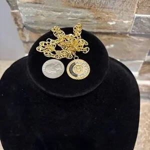 Versace | Jewelry | Authentic Versace Medallion Pendant Upcycled With ...